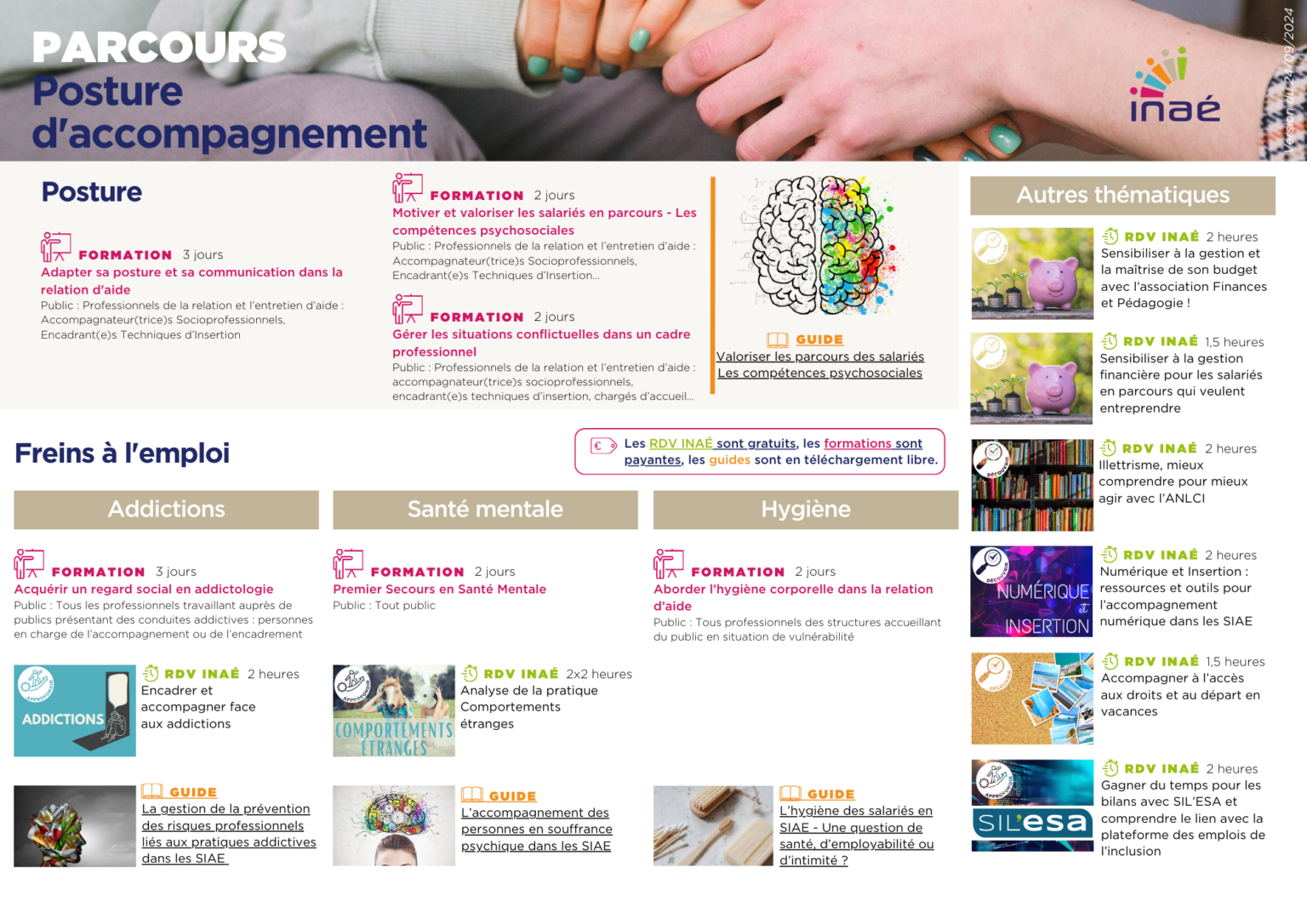 Parcours Posture d'accompagnement - INAÉ Nouvelle-Aquitaine